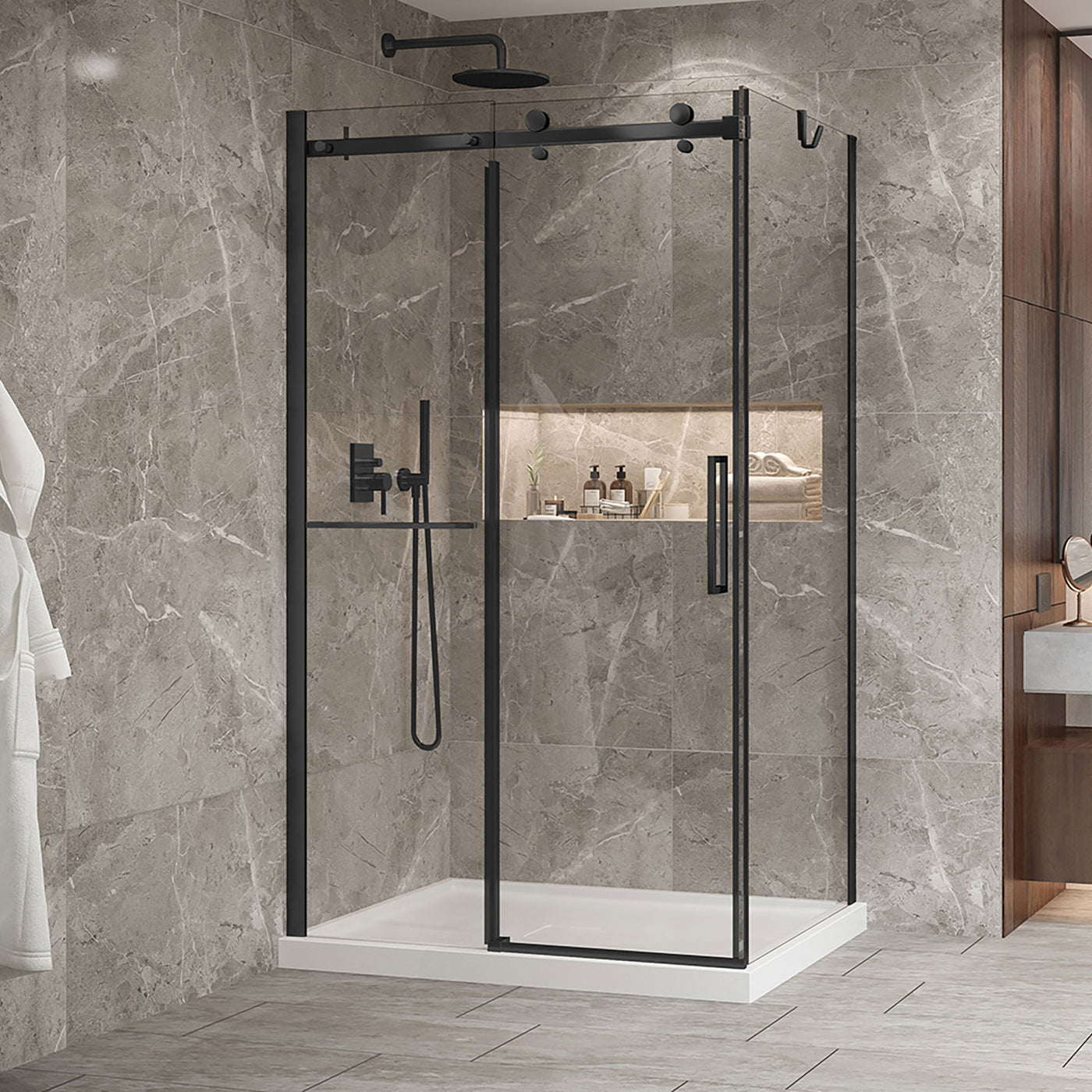Bellini Two-Sided Shower Door: Elegance and Functionality — Plomberie ...