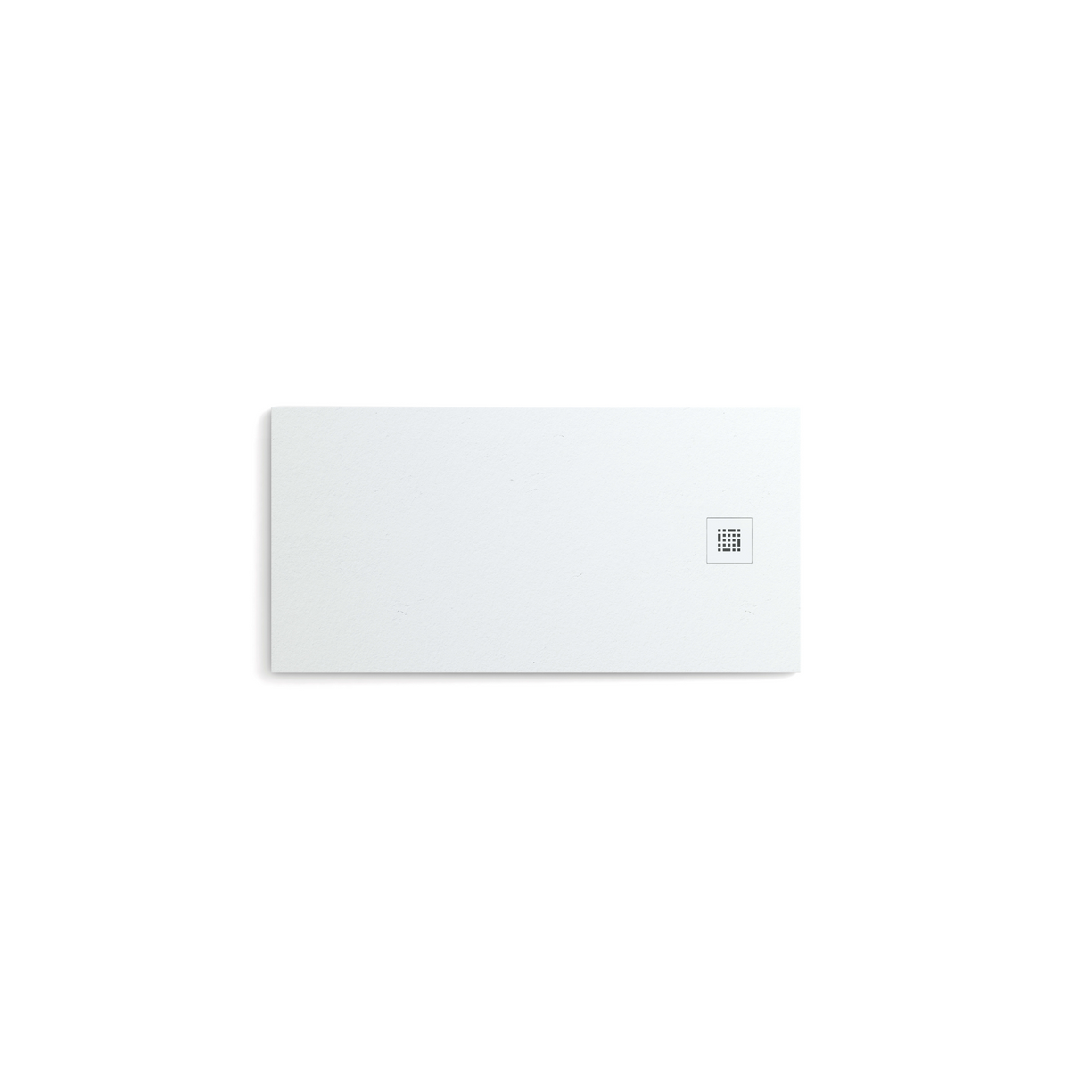 Fiora Base de douche Quadro drain carré decentré — Plomberie Mascouche