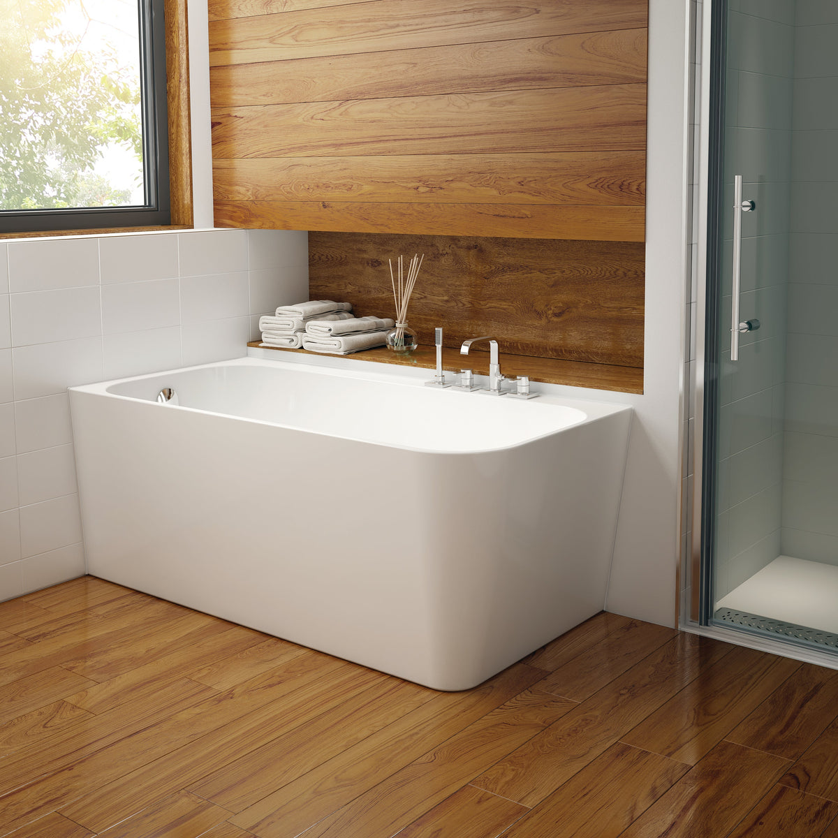 Bain en coin Opus Kapelle — Plomberie Mascouche