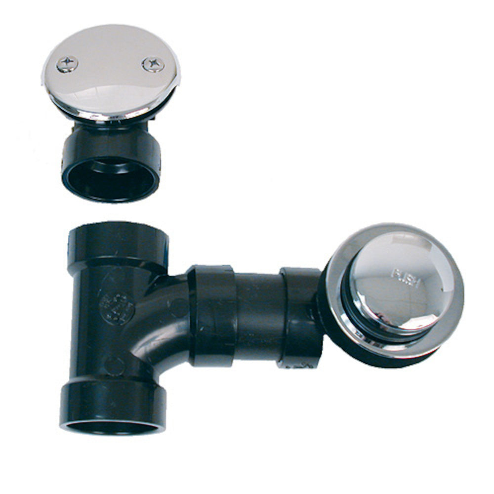 Bathtub drain overflow without pipes in ABS chrome — Plomberie Mascouche