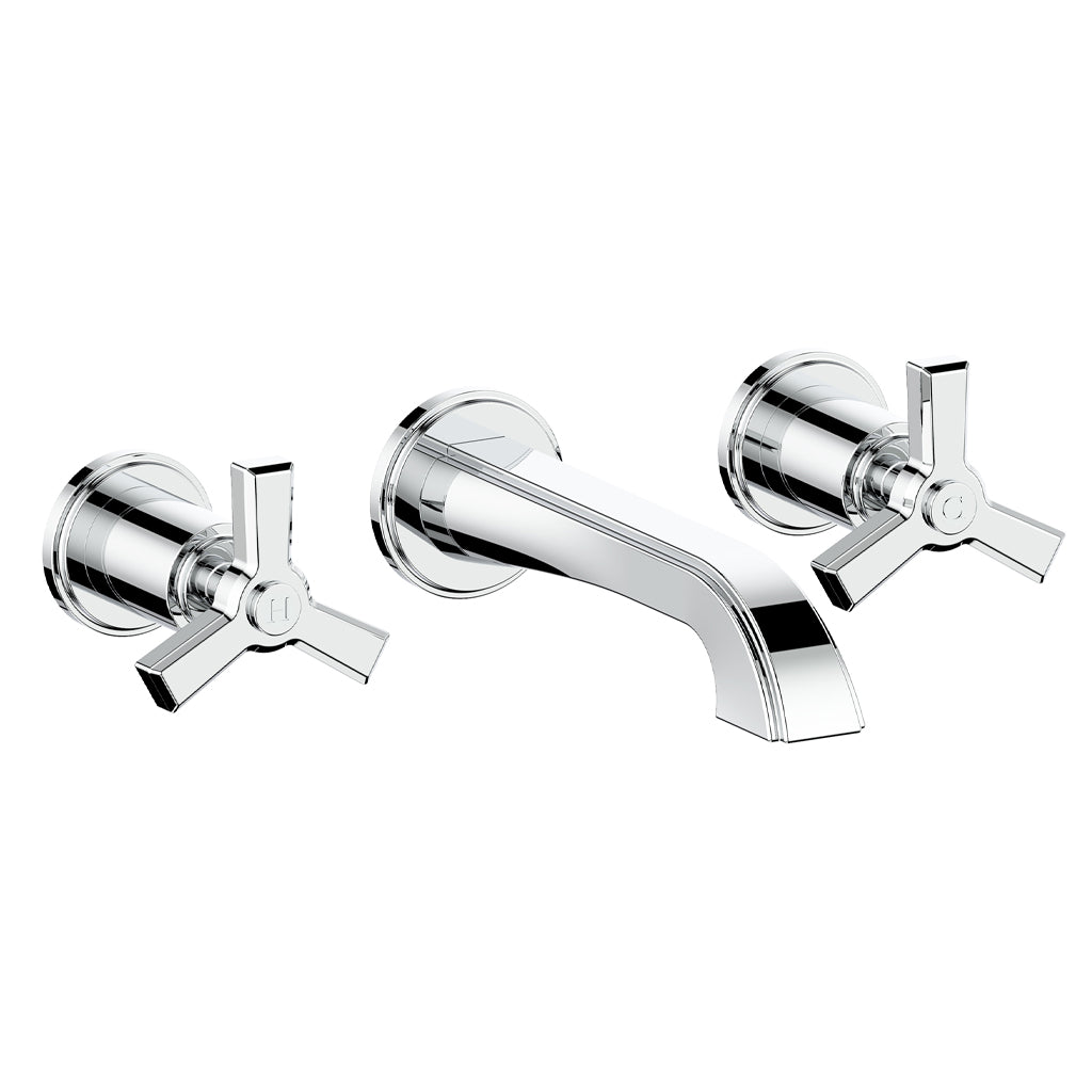 8" Wall-mount sink faucet with handles Zehn Collection — Plomberie ...